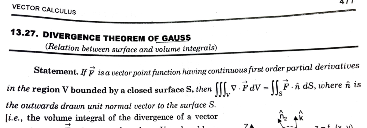 Vector calculus theorem notes - VECTOR CALCULUS 1 3_ DIVERGENCE THEOREM ...