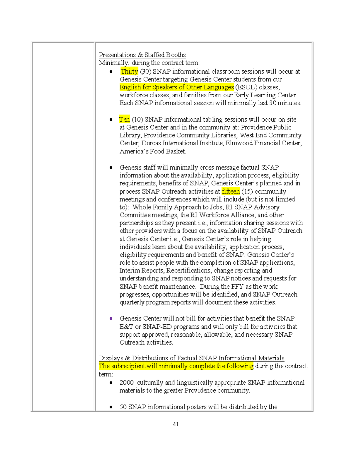 SNAP Outreach Plan FFY2023 Part11 - Presentations & Staffed Booths ...