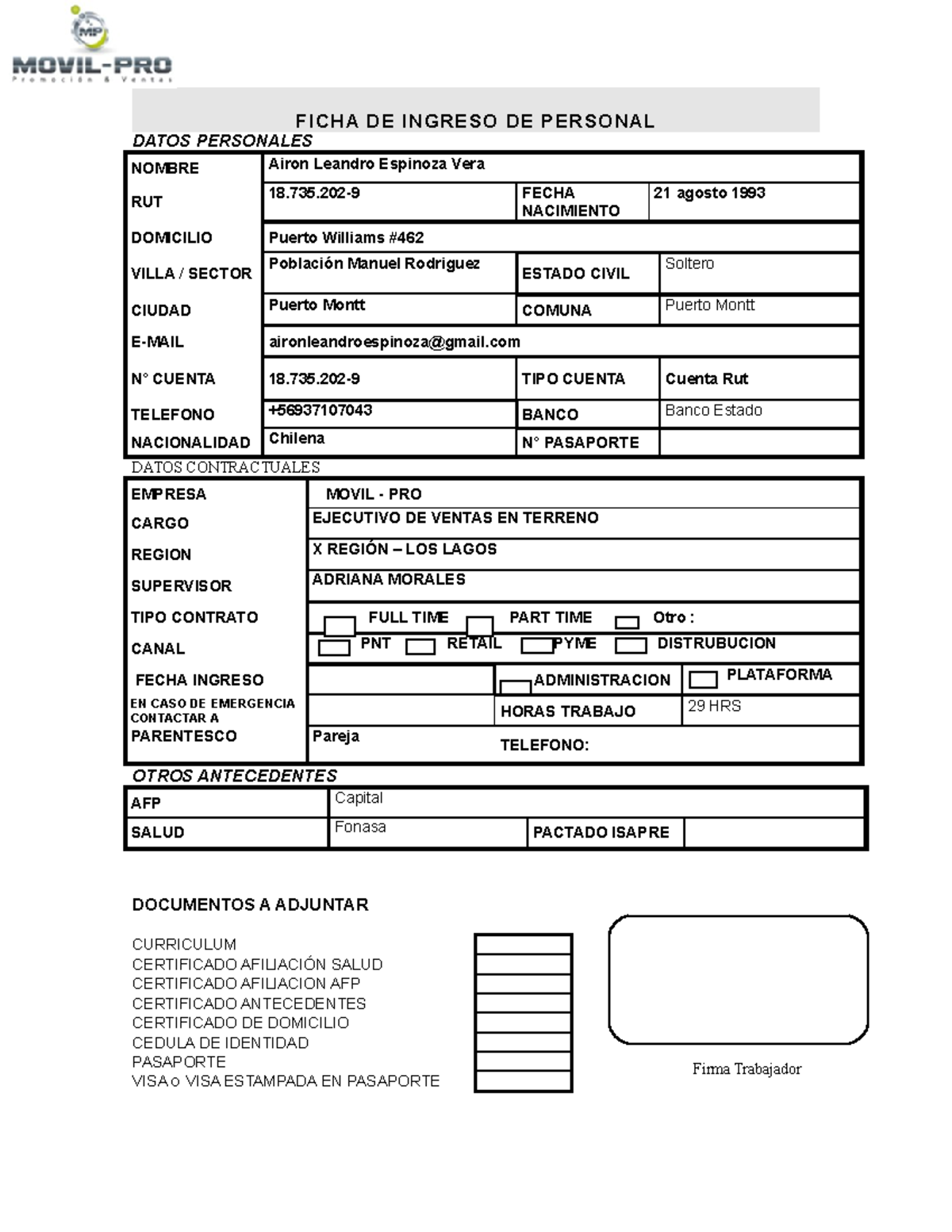 Ficha Ingreso Personal Movil-PRO (4) (1) (3) (1) - FICHA DE INGRESO DE ...