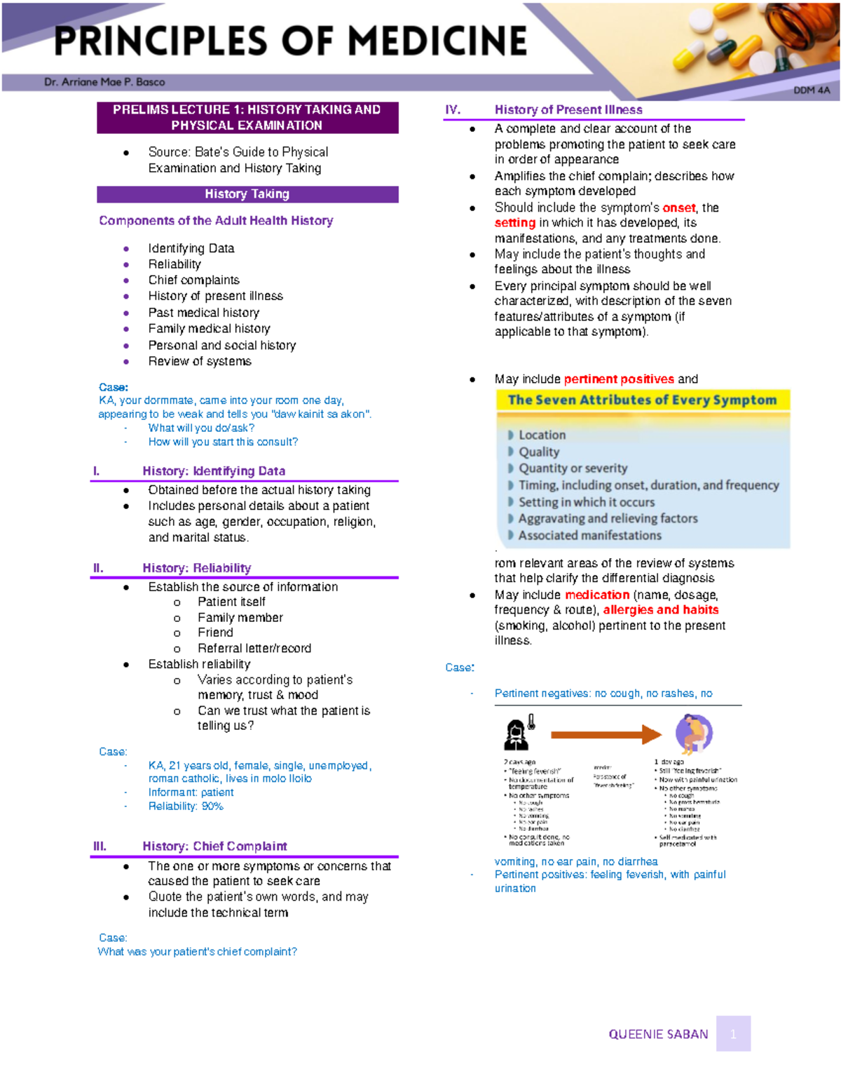 Principles of Medicine- Lecture-1-to-3 - PRELIMS LECTURE 1: HISTORY ...