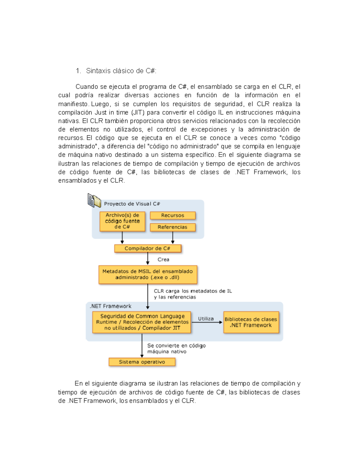 111Sintaxis clásico de C - 1. Sintaxis clásico de C#: Cuando se ejecuta ...