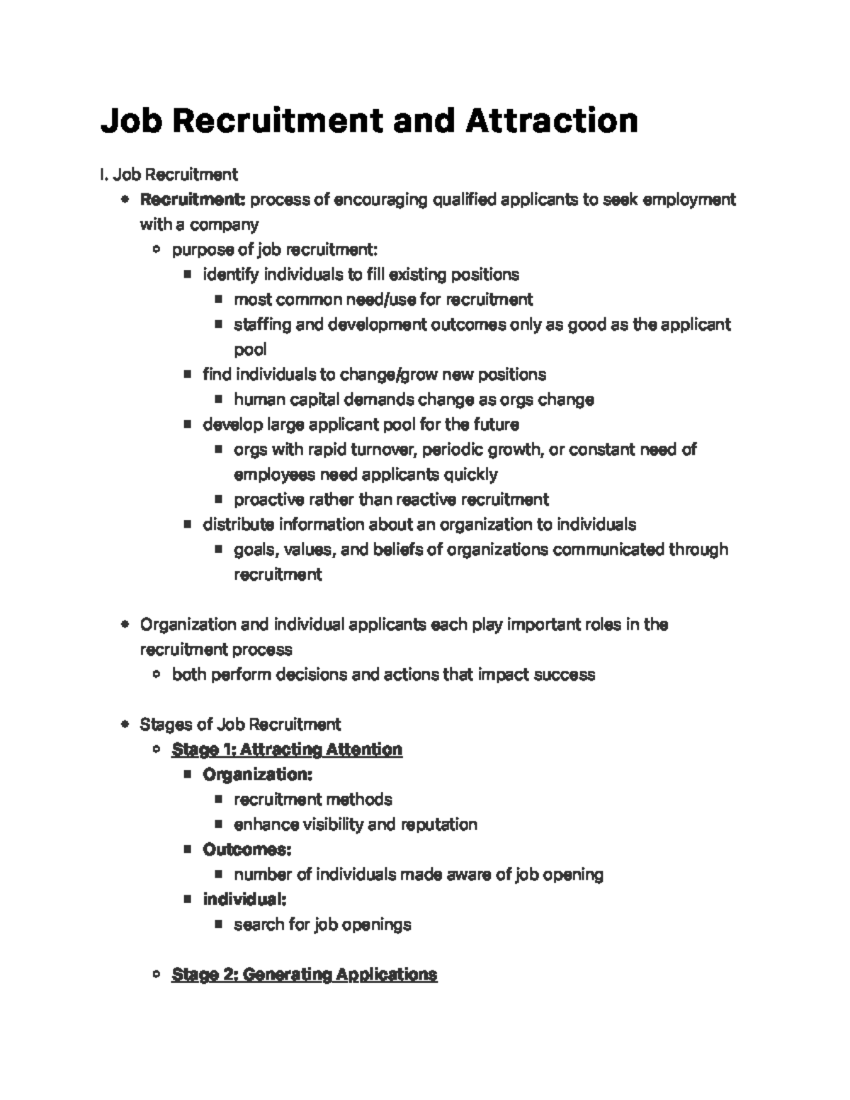 Job Recruitment and Attraction - Jo b Re c r u i t m e n t a n d At t ...