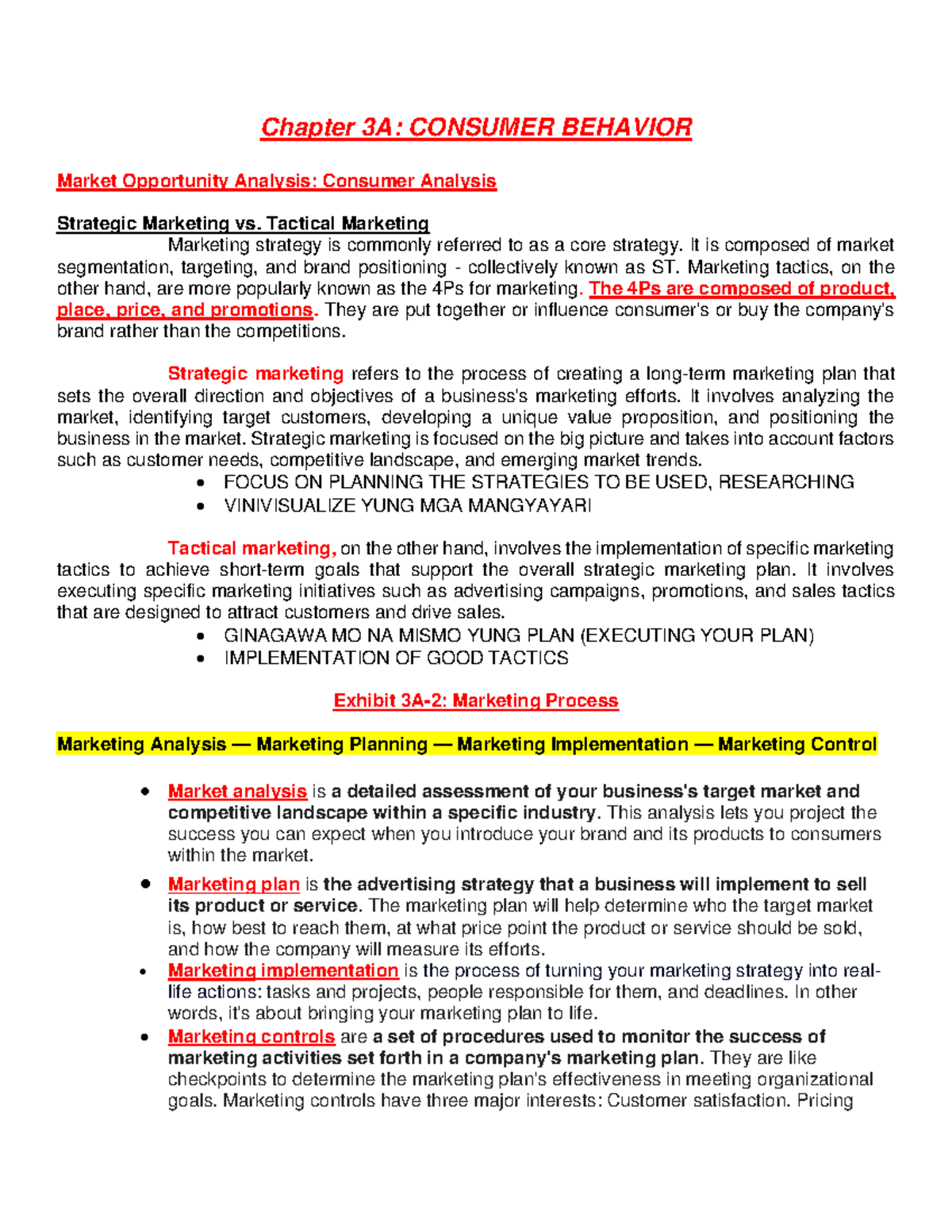 Consumer-Behavior-WEEK-1-2- Reviewer - Chapter 3A: CONSUMER BEHAVIOR ...