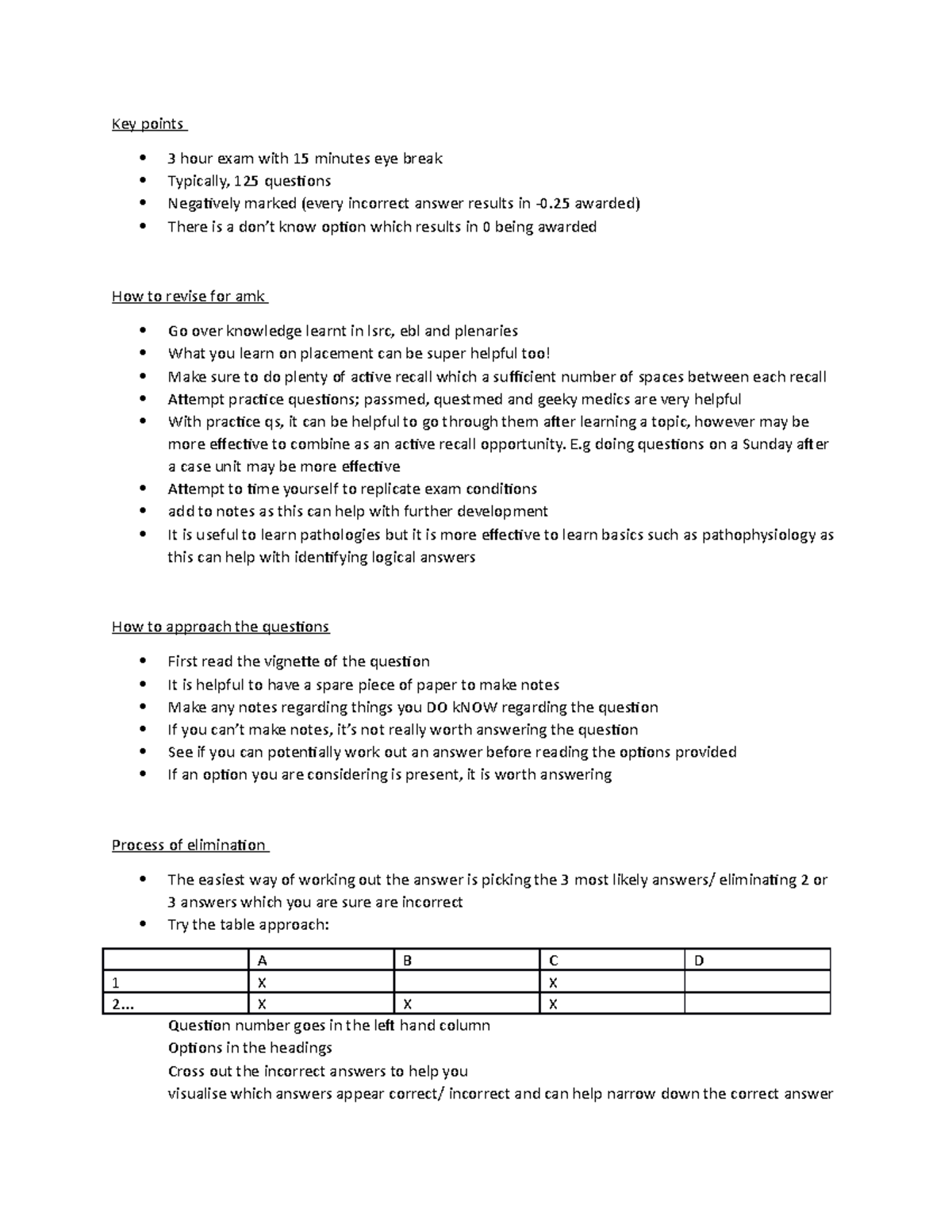 How to approach the AMK - Summary of said topic - Key points 3 hour ...