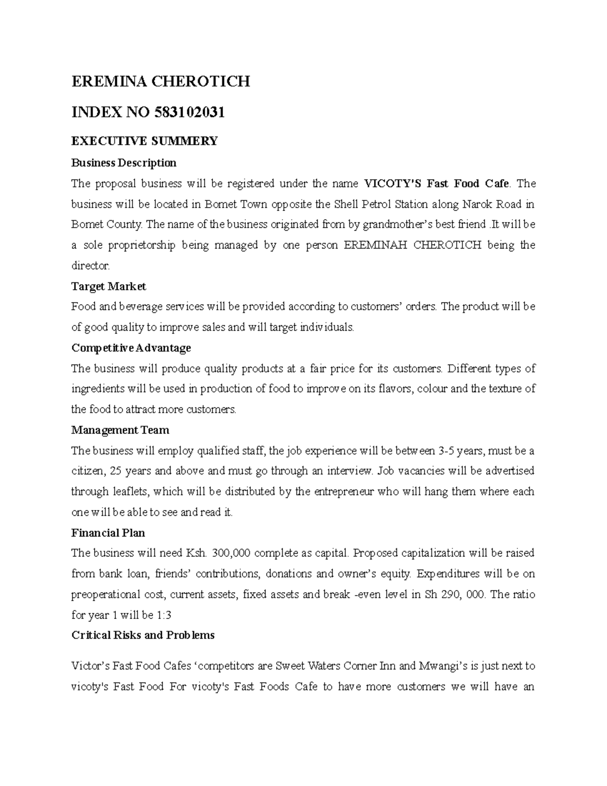 Eremina Cherotich - FOR REVISION - EREMINA CHEROTICH INDEX NO 583102031 ...