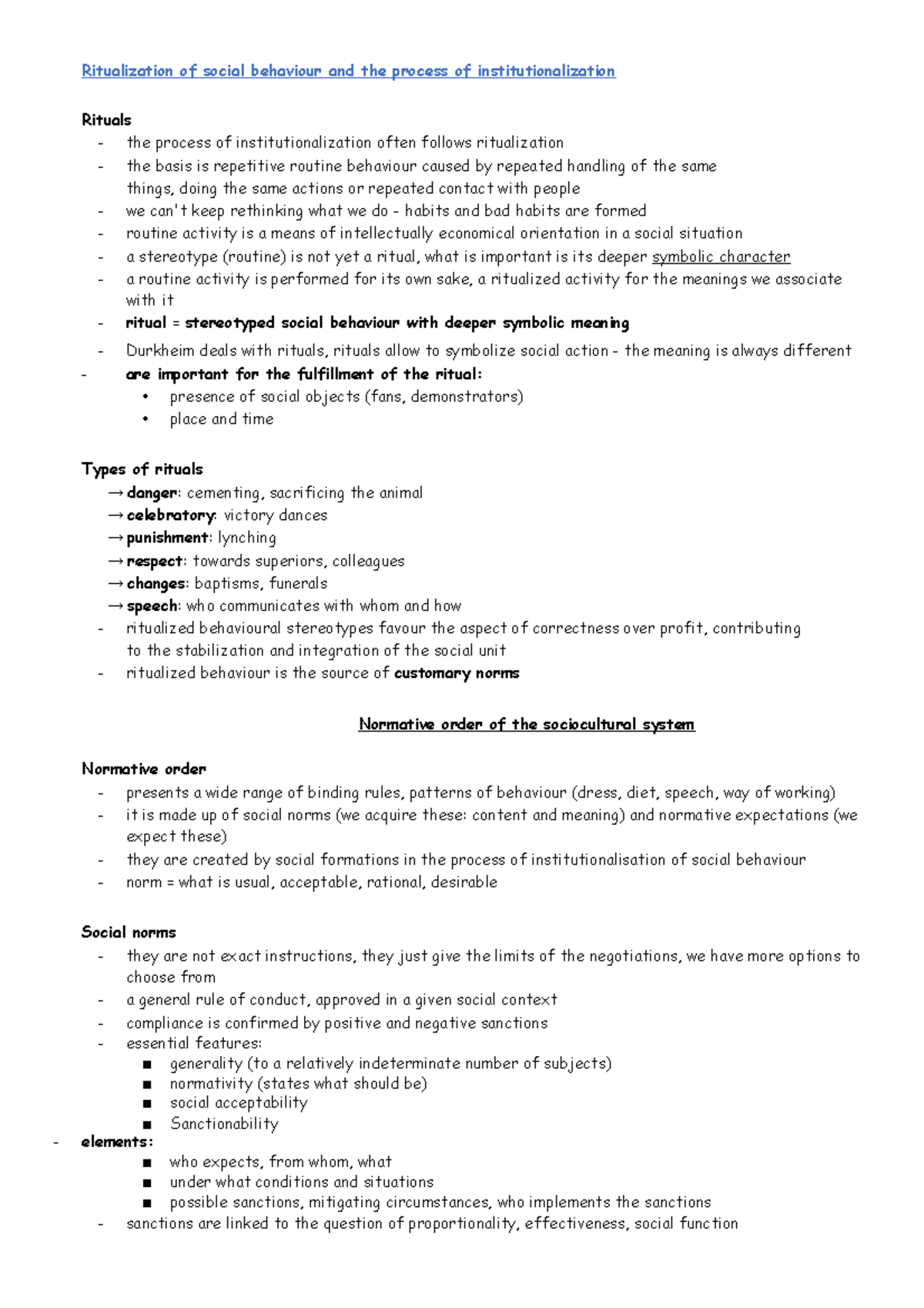 Ritualization of social behaviour and the process of ...