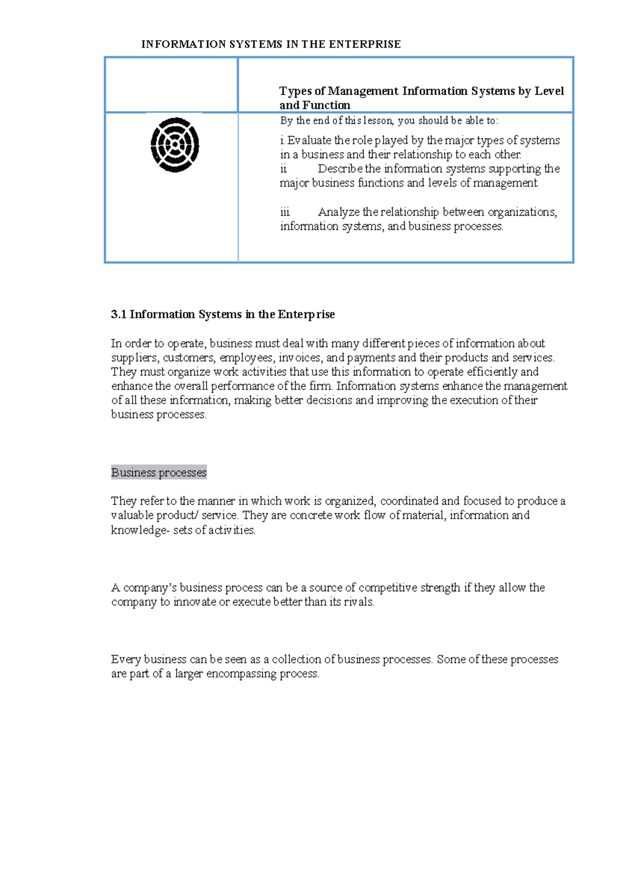 Lesson 6 A-MIS - Accounting and finance - MKU - Studocu