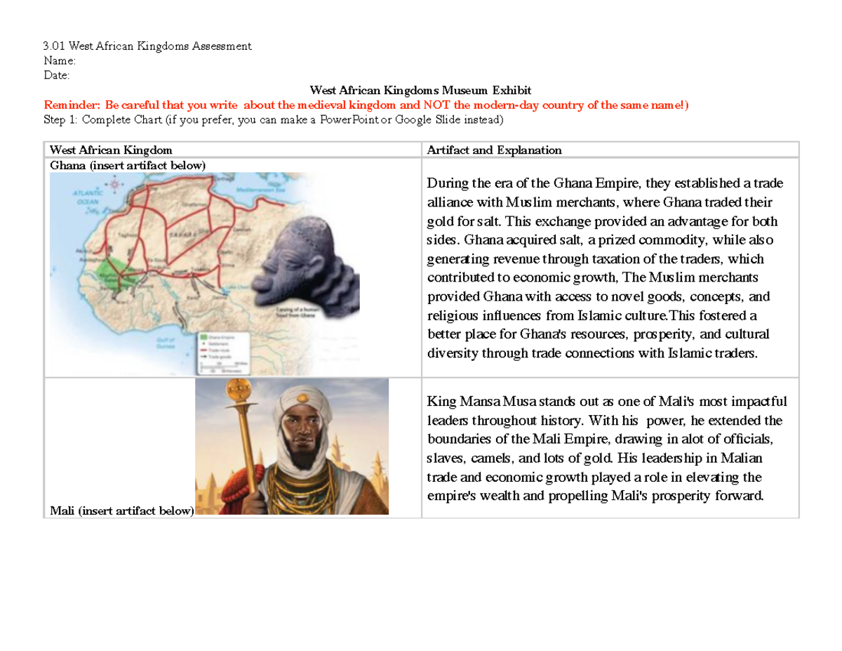West african kingdoms wh Brad Magureanu - 3 West African Kingdoms ...