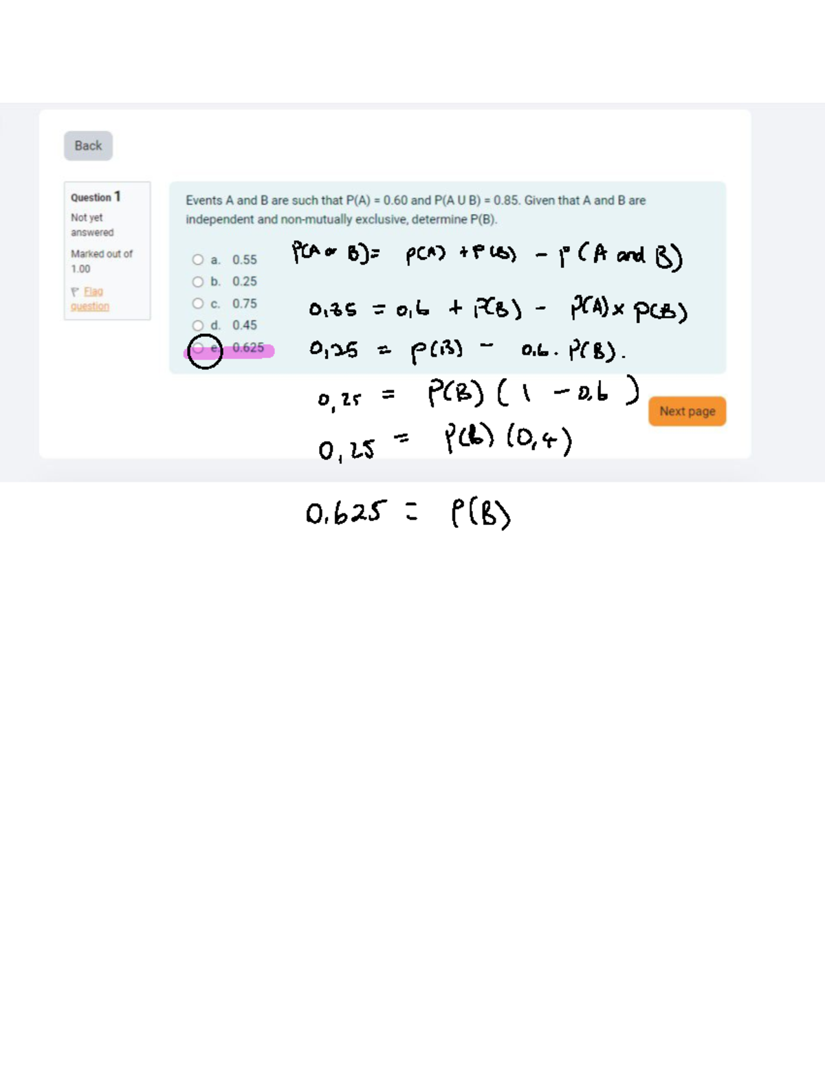 Sta1510 assignmemt 02 (2024) - STA1510 - PCAor B PCAI P IBI P A and B 0185 0,6 PCB PCA PCB 0,25 ...