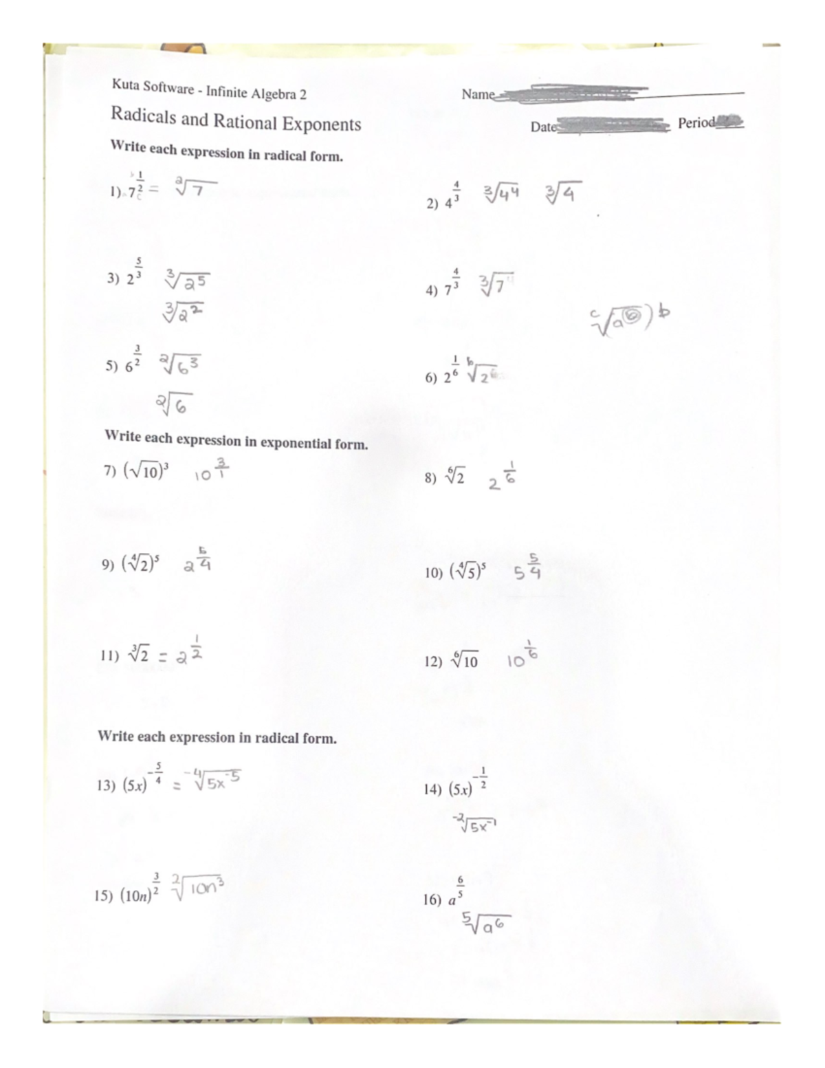 Kuta Software - Infinite Algebra 2 - 1)77 V 2) 43 3) 23 4) 7 3 7 c Val ...
