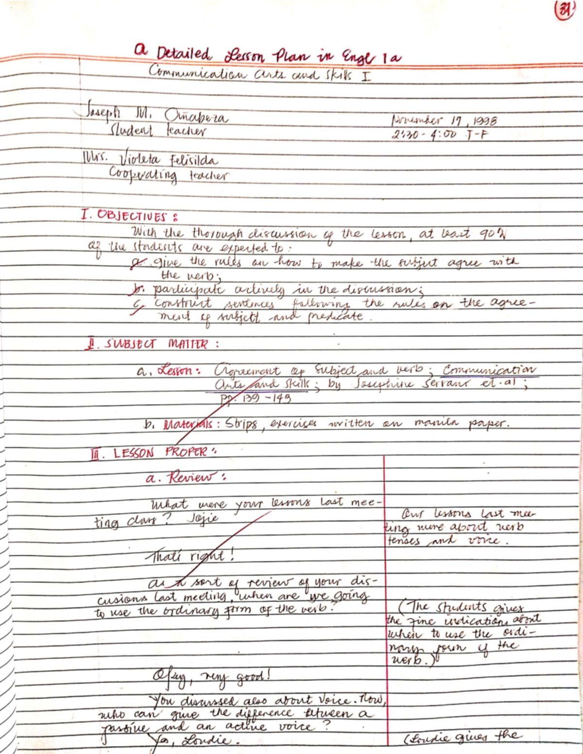 Subject-Verb-Agreement Sentences - Secondary Education major in English ...