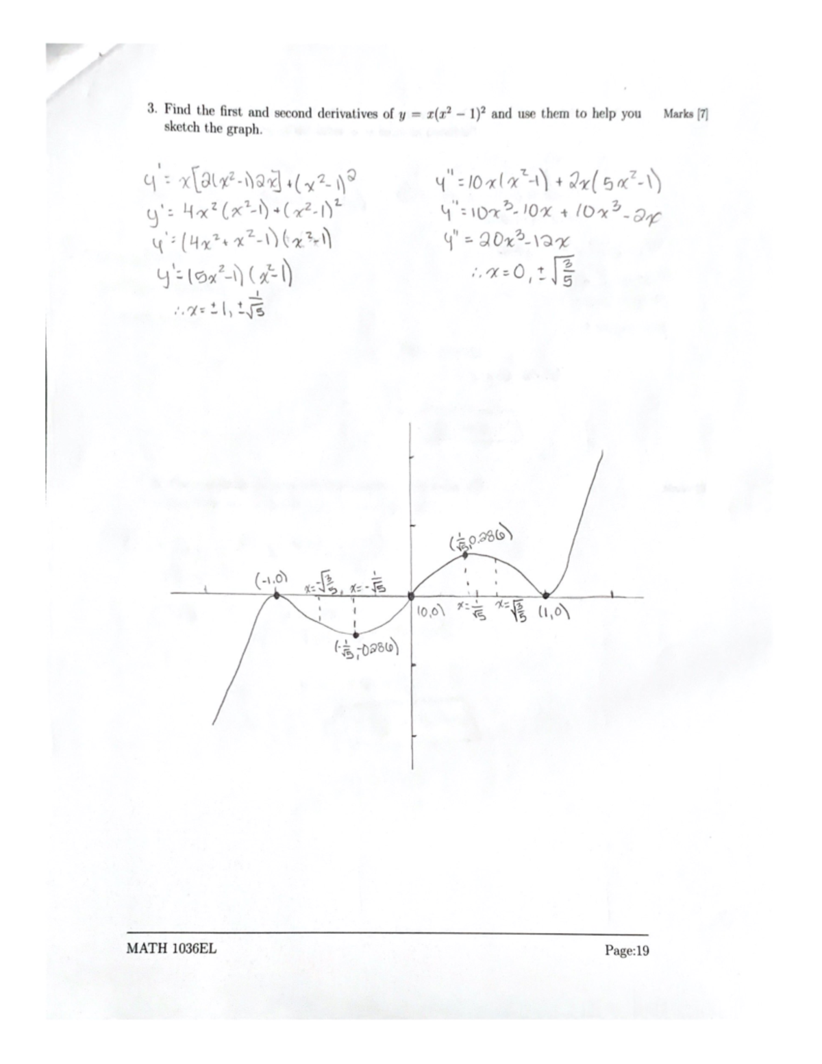 Calc assignment 3 - calc 1 - MATH-1036EL - Laurentian - Studocu