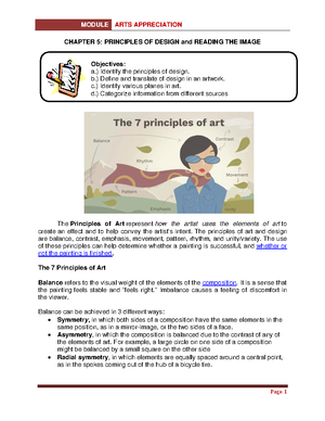 Chapter 2- Functions OF ART - CHAPTER 2: FUNCTIONS OF ART Objectives: a.) Explain the basic ...