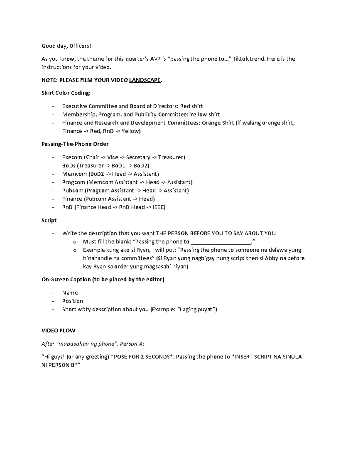 AVP-Instructions-3Q2223 - Good day, Officers! As you know, the theme ...