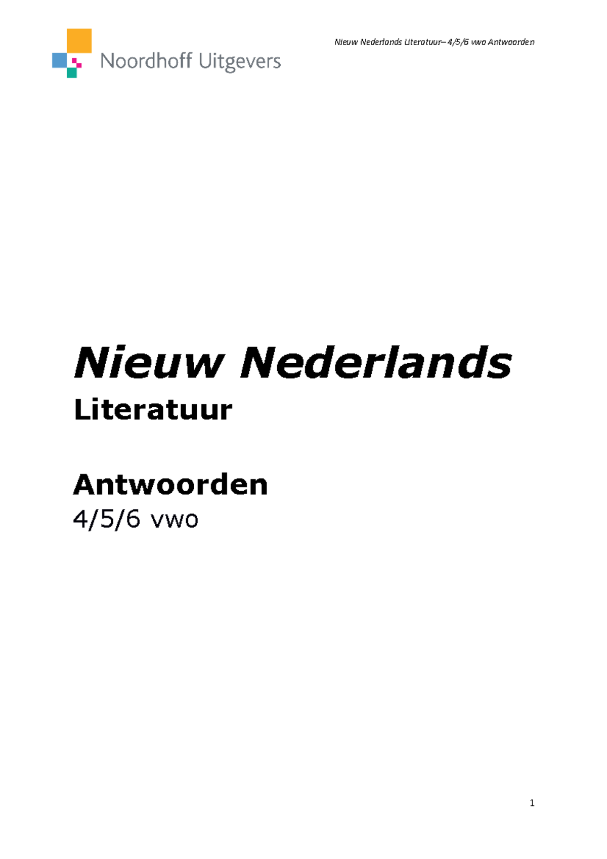 NNlit vwo antwoorden - asdsadas - Nieuw Nederlands Literatuur ...