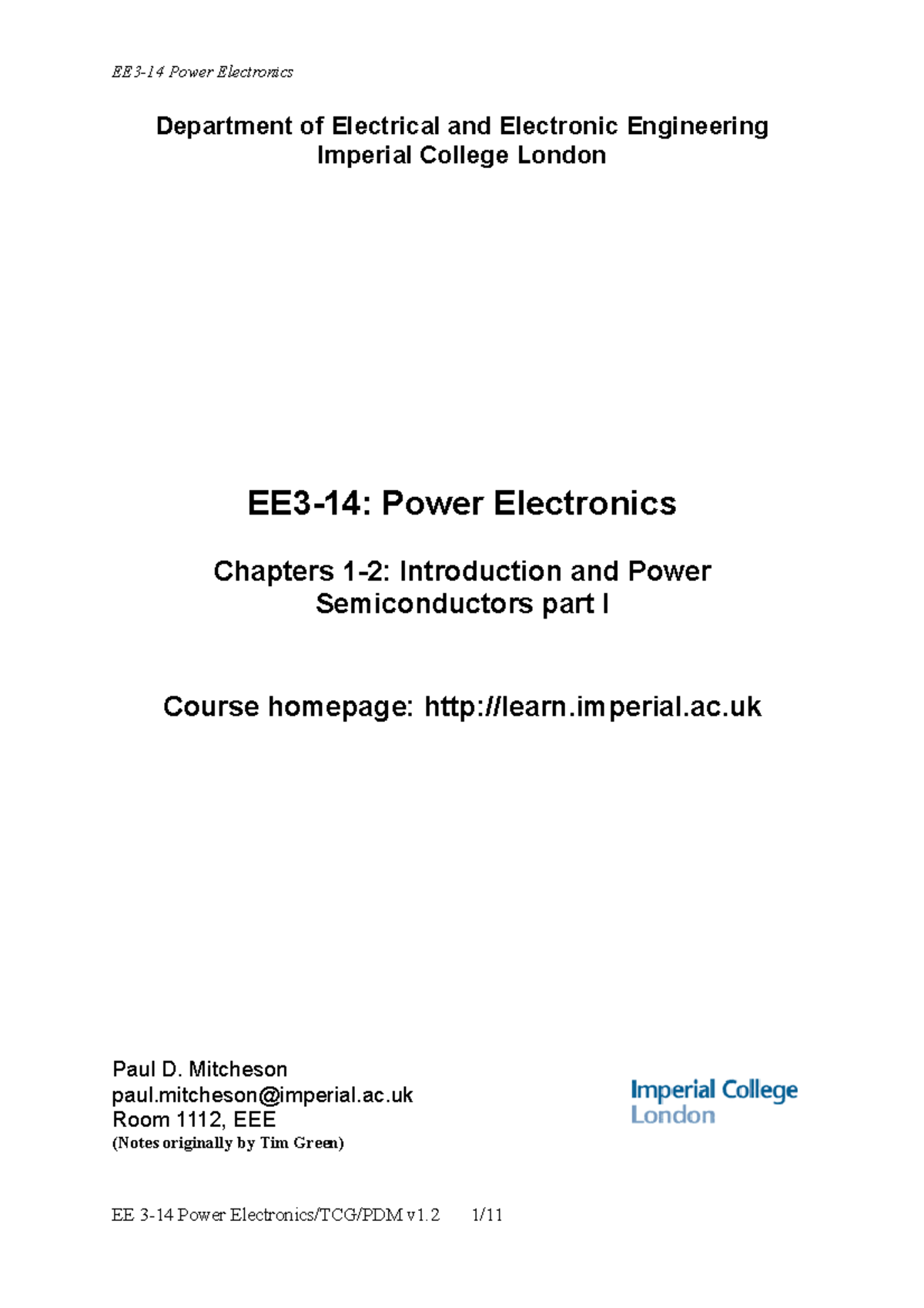 EE3-14 Power Electronics Ch1-2 - Department of Electrical and ...