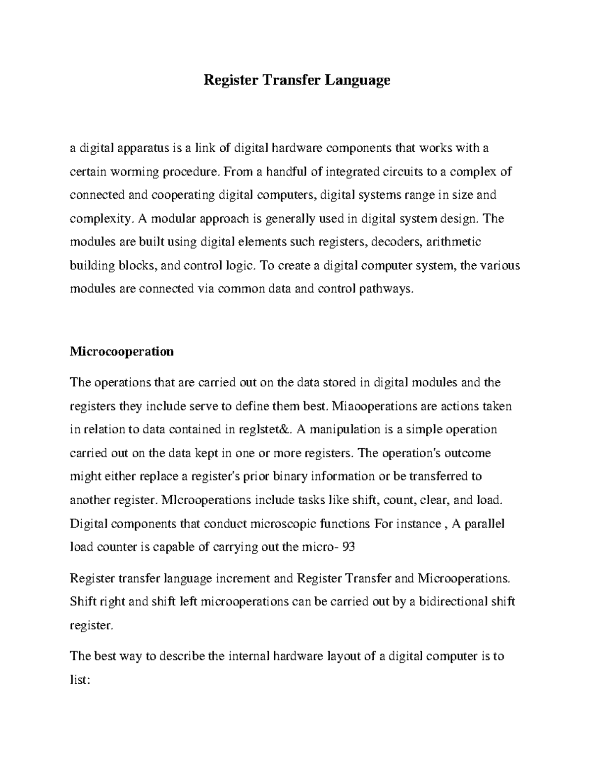 Register Transfer Language - From a handful of integrated circuits to a ...