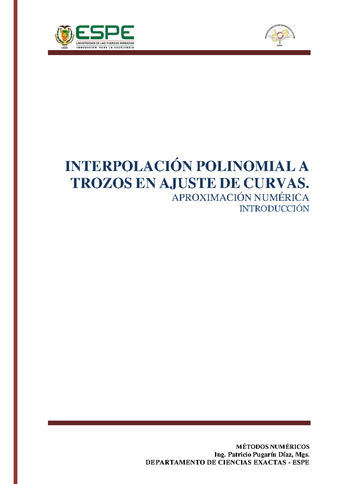 Contenido Semana 12 Interpolación a trozos - MÉTODOS NUMÉRICOS Ing ... Contenido Semana 12 Interpolación a trozos - MÉTODOS NUMÉRICOS Ing ...