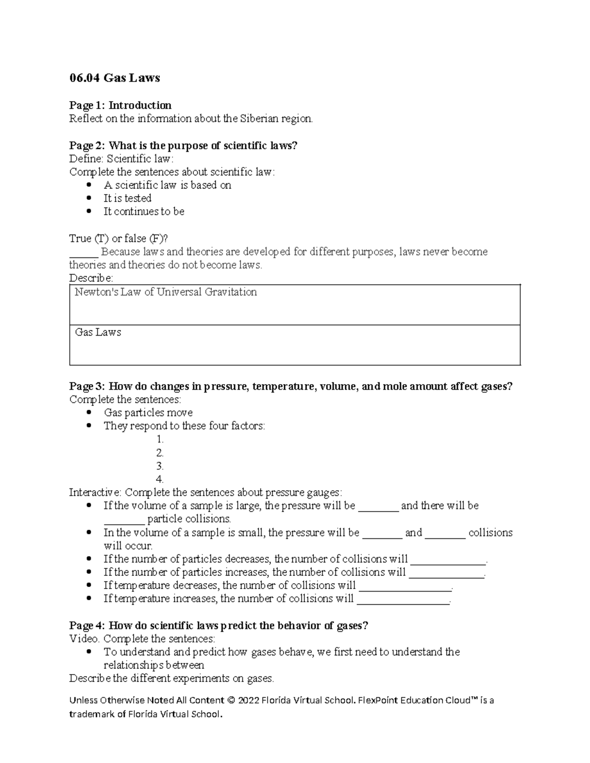 06 04 journal - kids - 06 Gas Laws Page 1: Introduction Reflect on the ...