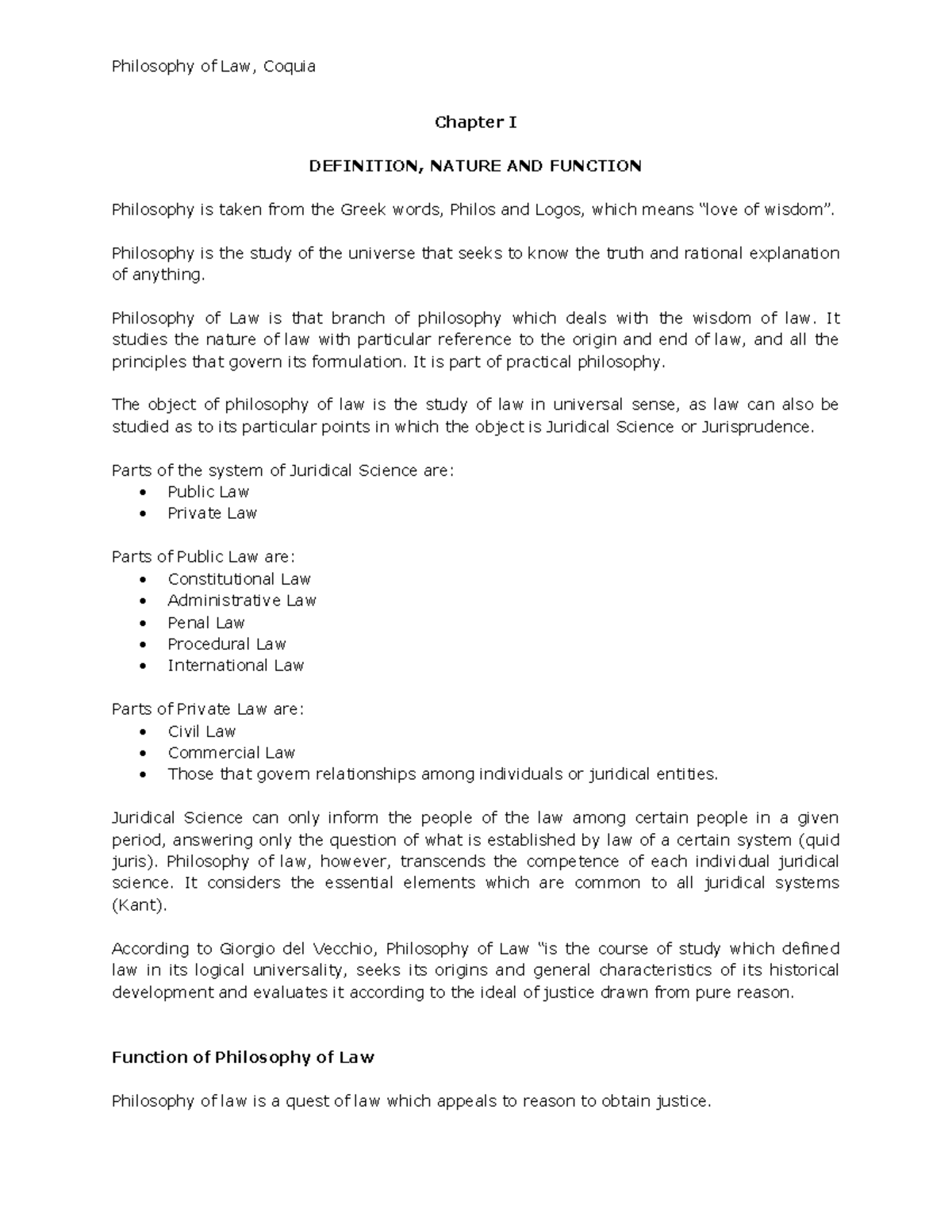 Copy of Philosophy-of-Law-Coquia 2020 - Chapter I DEFINITION, NATURE ...