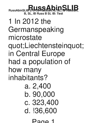 Russ Abin SLIB 270126 Russian, B, SL, IB Russian, B, SL, IB Russ B SL ...