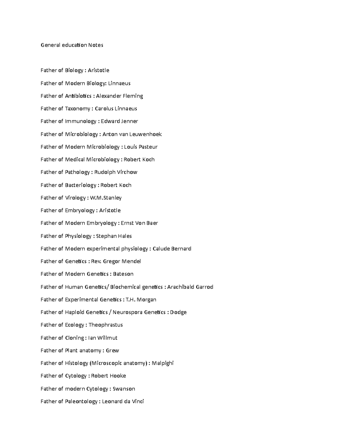 Gen ed notes - GEN ED REVIEWER - General education Notes Father of ...