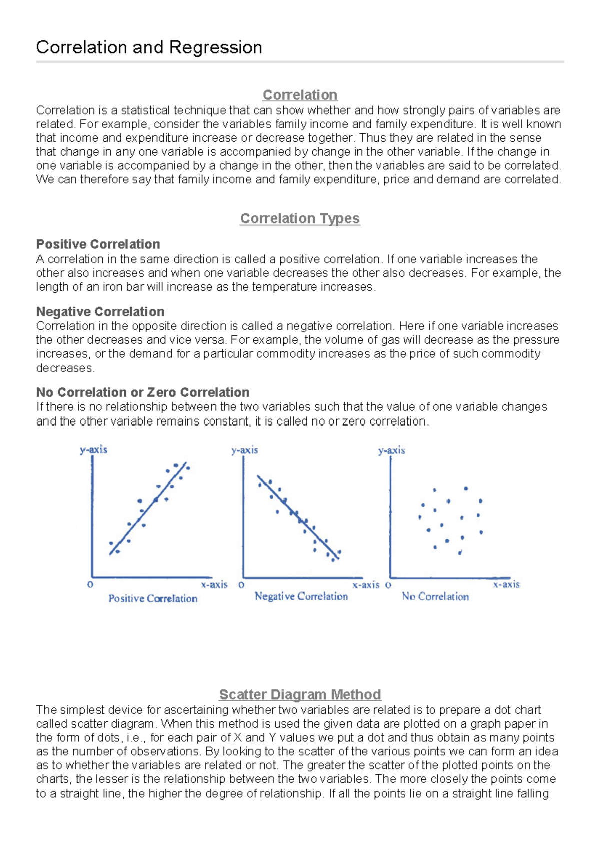 Ch 5 - correlation and regression - Correlation and Regression ...