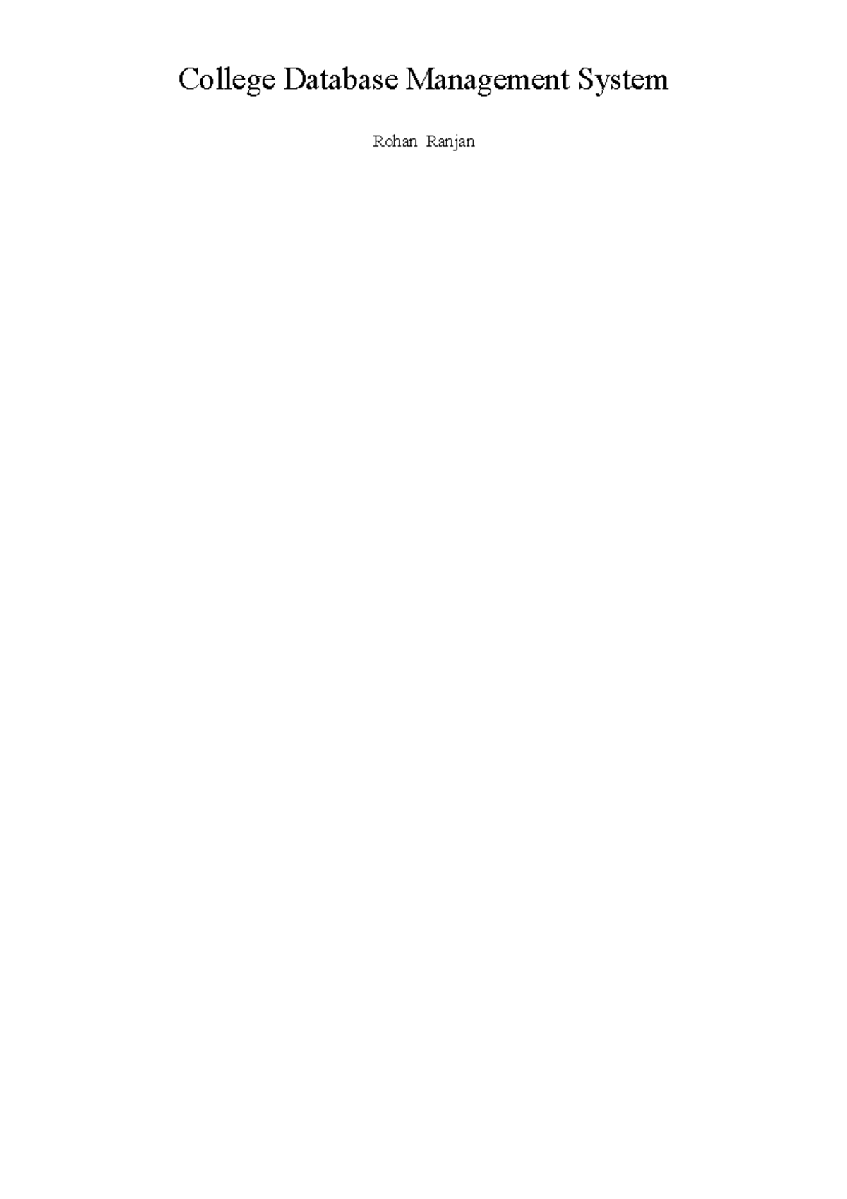 College Data Management System - College Database Management System ...