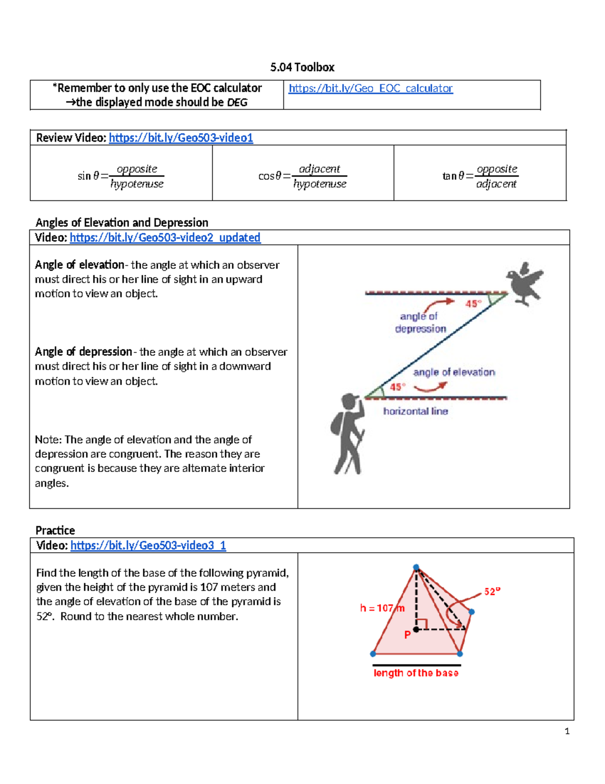 Geo Mod 5.04 Notes- Pratt - 5 Toolbox *Remember to only use the EOC ...