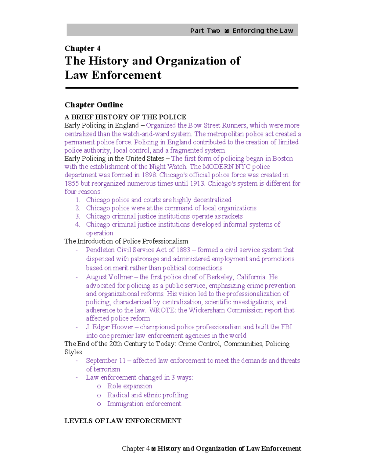 Chapter 4 Study Guide 2023 - Chapter 4 The History and Organization of ...
