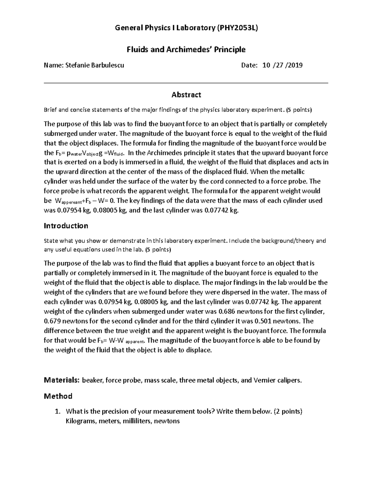 Labs for physics one - Warning: TT: undefined function: 32 Warning: TT: undefined function: 32 ...