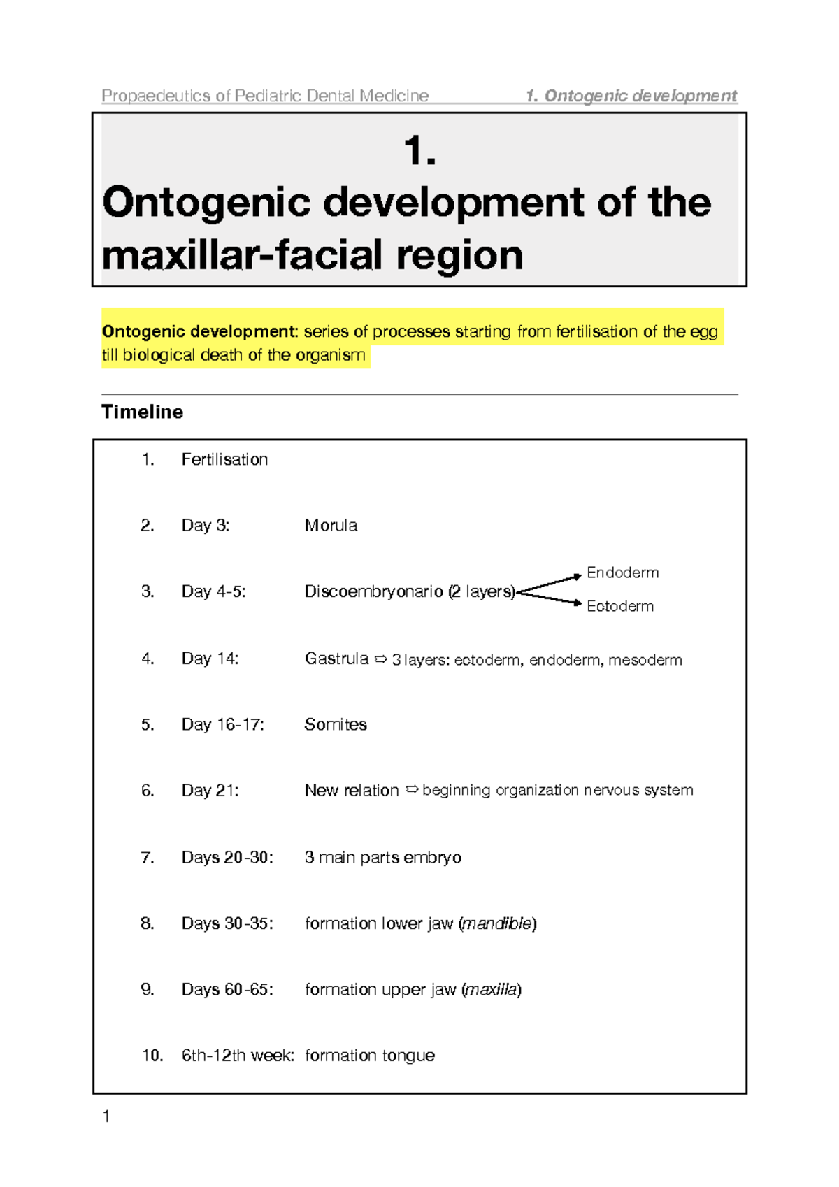 Ontogenic development of the orofacial region - 1. Ontogenic ...