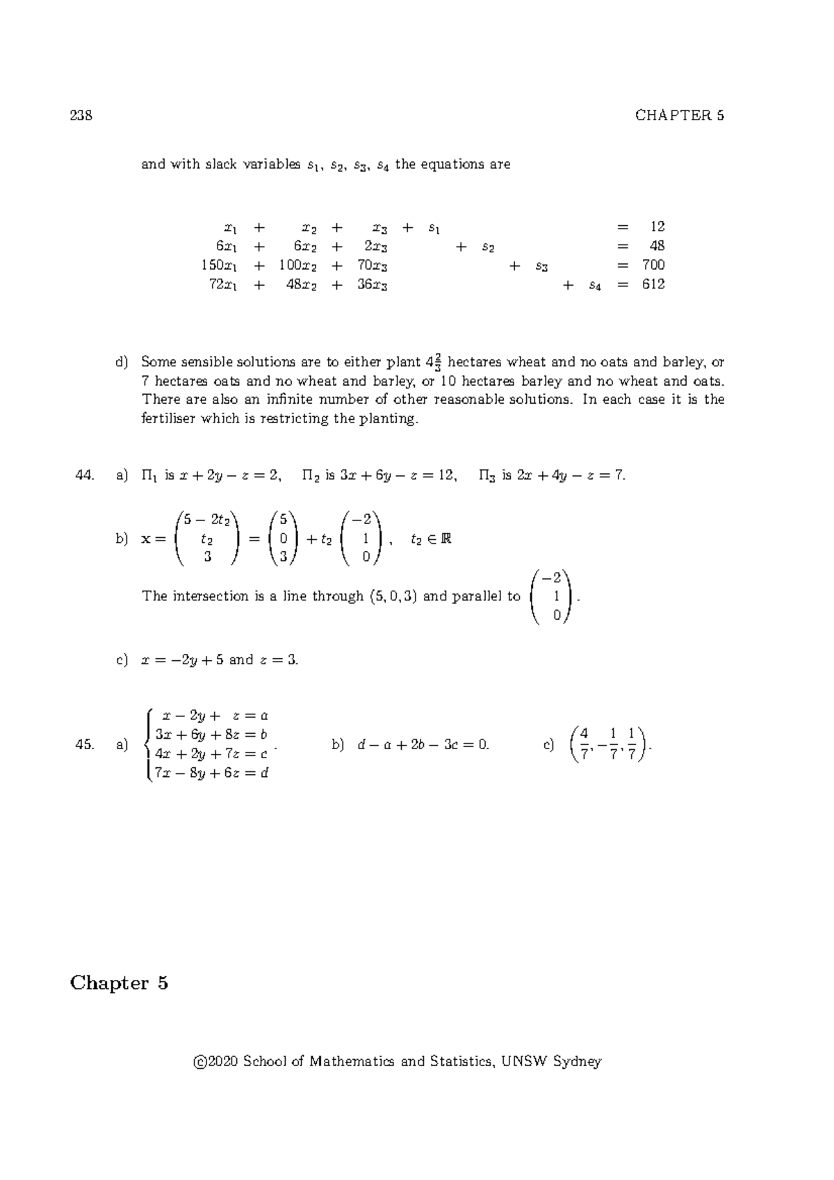 Algebra answers (dragged) 3 - 238 CHAPTER 5 and with slack variabless 1 ...