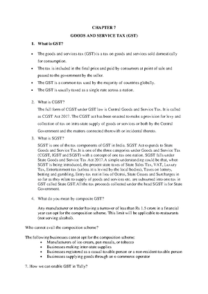 Chptr 8 GST in Tally - It's lecture notes - Computerised accounting ...