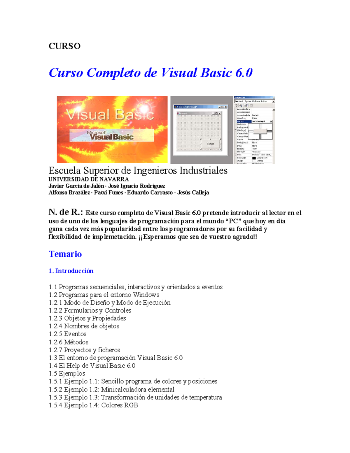 Curso Completo de Visual Basic 6 - CURSO Curso Completo de Visual Basic ...