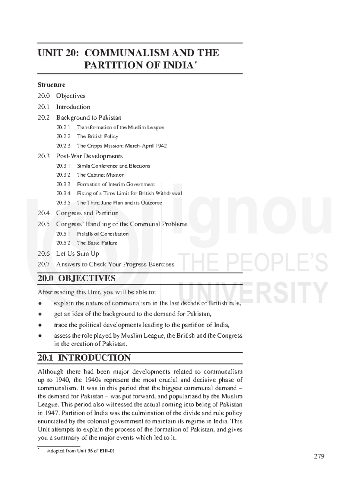 Communalism in india - UNIT 20: COMMUNALISM AND THE PARTITION OF INDIA ...