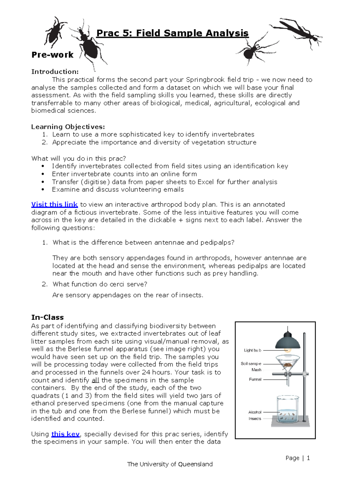 Lab 4 Workbook - Page | 1 The University of Queensland Prac 5: Field ...
