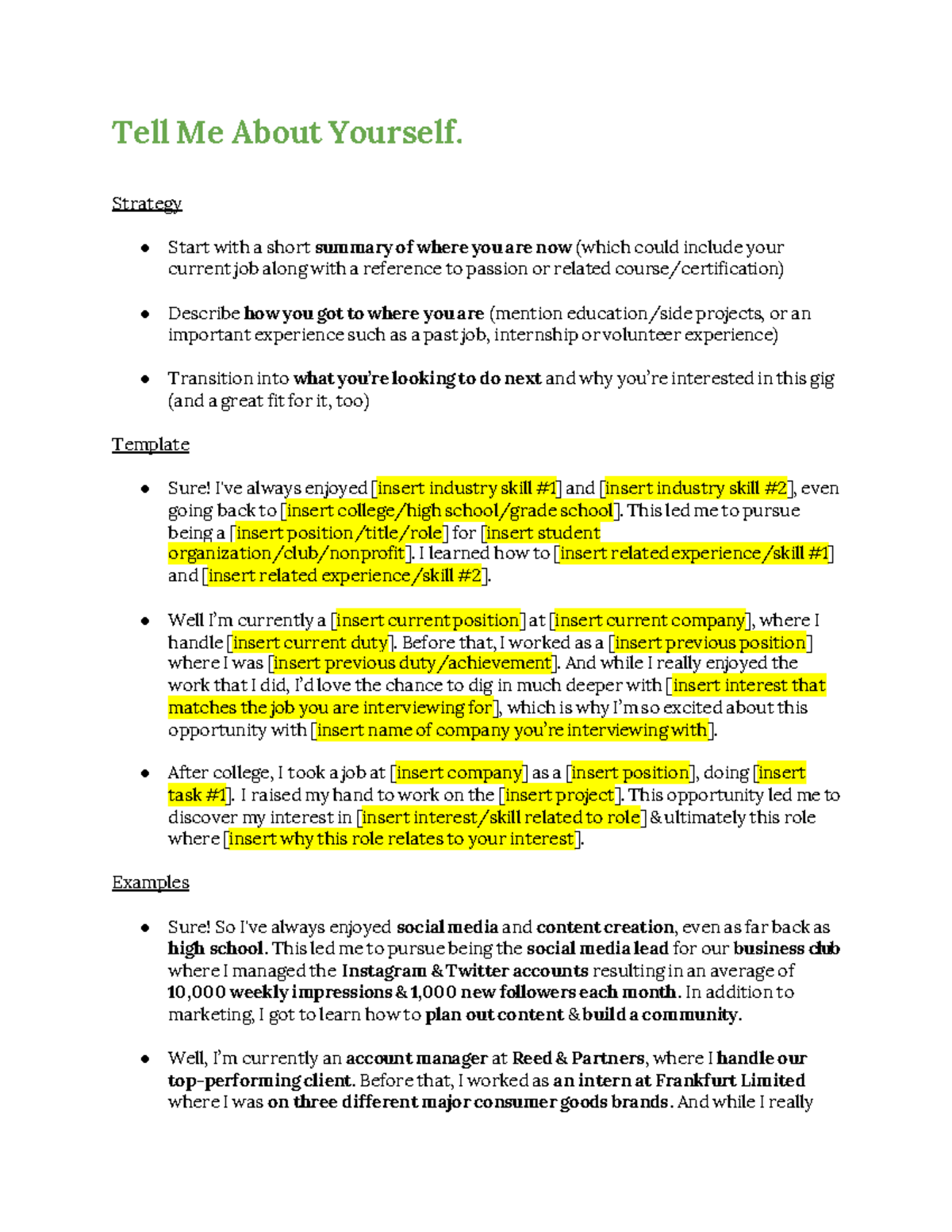 Free Interview Guide 165472015 2 - BUIS 909 - Framingham - Studocu