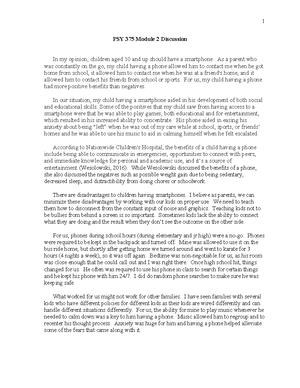 PSY 225 Module 2 Short Paper - PSY 225 Module 2 Short Paper SNHU PSY ...