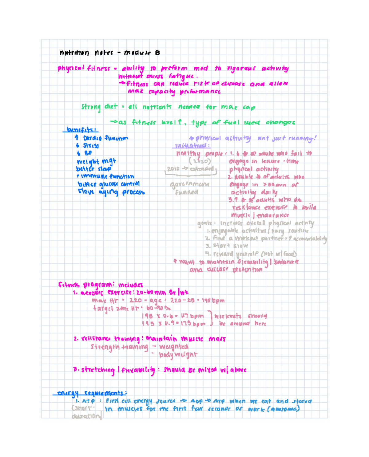 Nutrition notes module 5 - Studocu