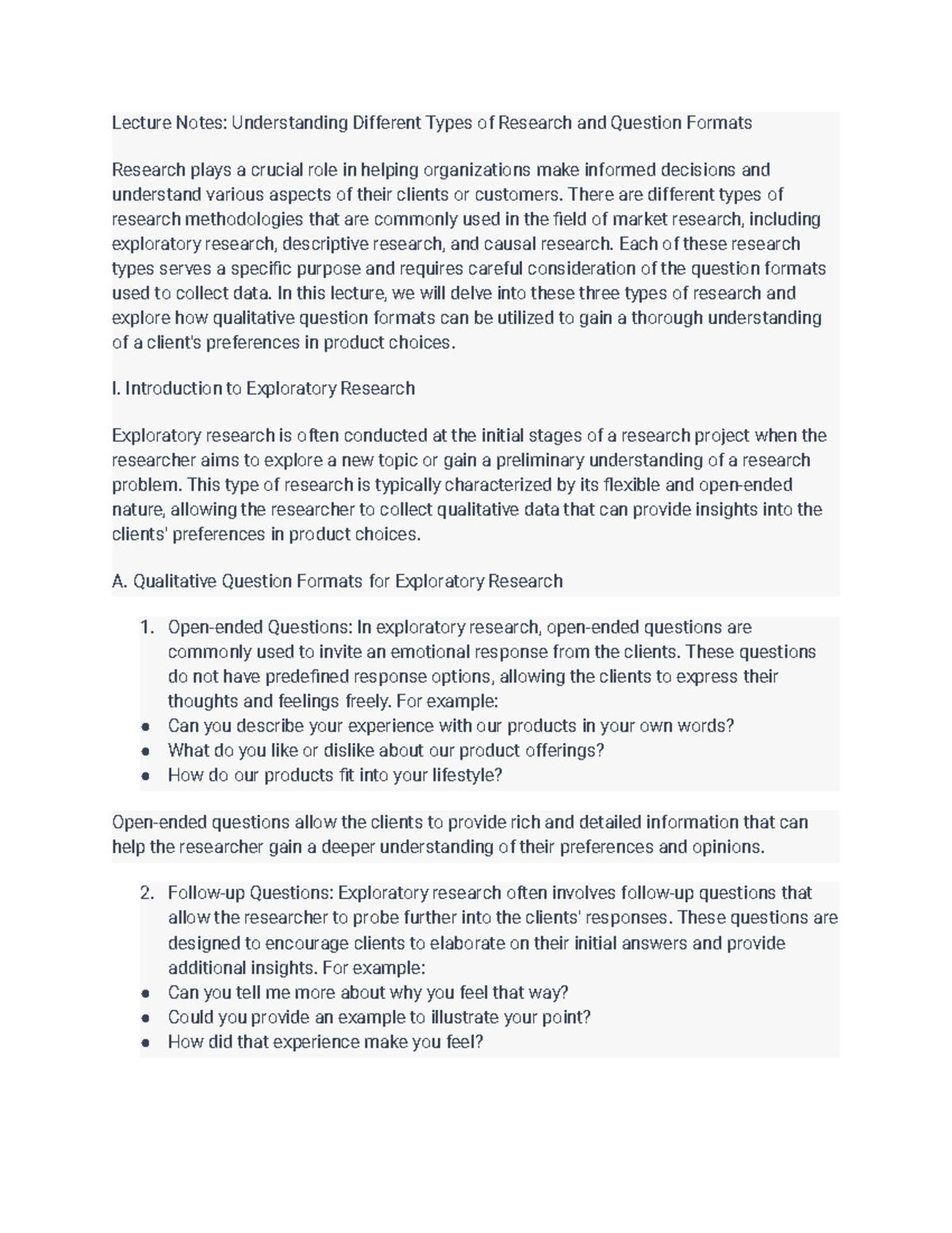 MKT2210 lecture notes 83 - Lecture Notes: Understanding Different Types ...