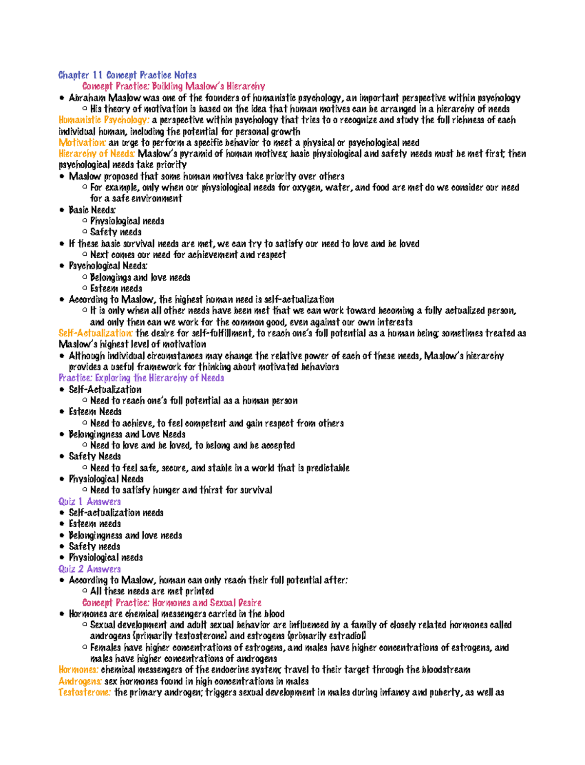 Chapter 11 Concept Practice Notes - Chapter 11 Concept Practice Notes ...
