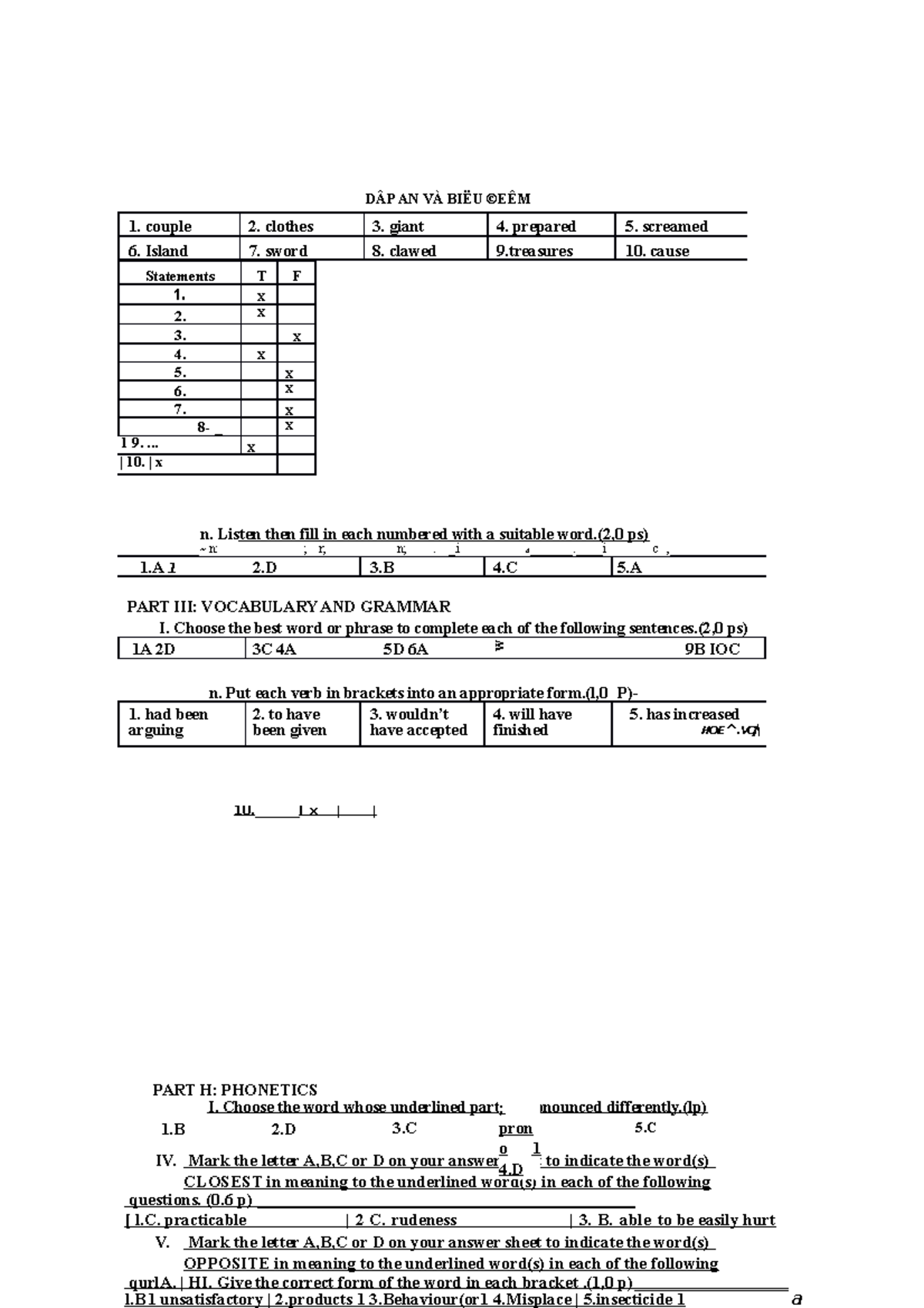 Hsg 7 - dsfsf - couple 2. clothes 3. giant 4. prepared 5. screamed ...