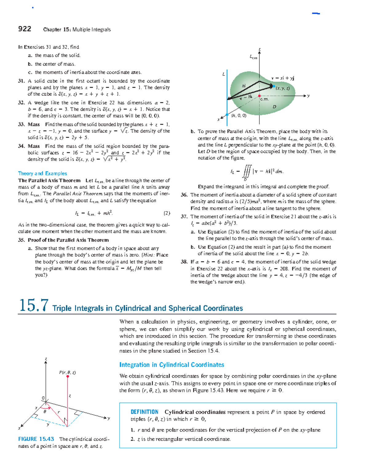 Math ch15-77 - Math work - 922 Chapter 15: Multiple Integrals In ...