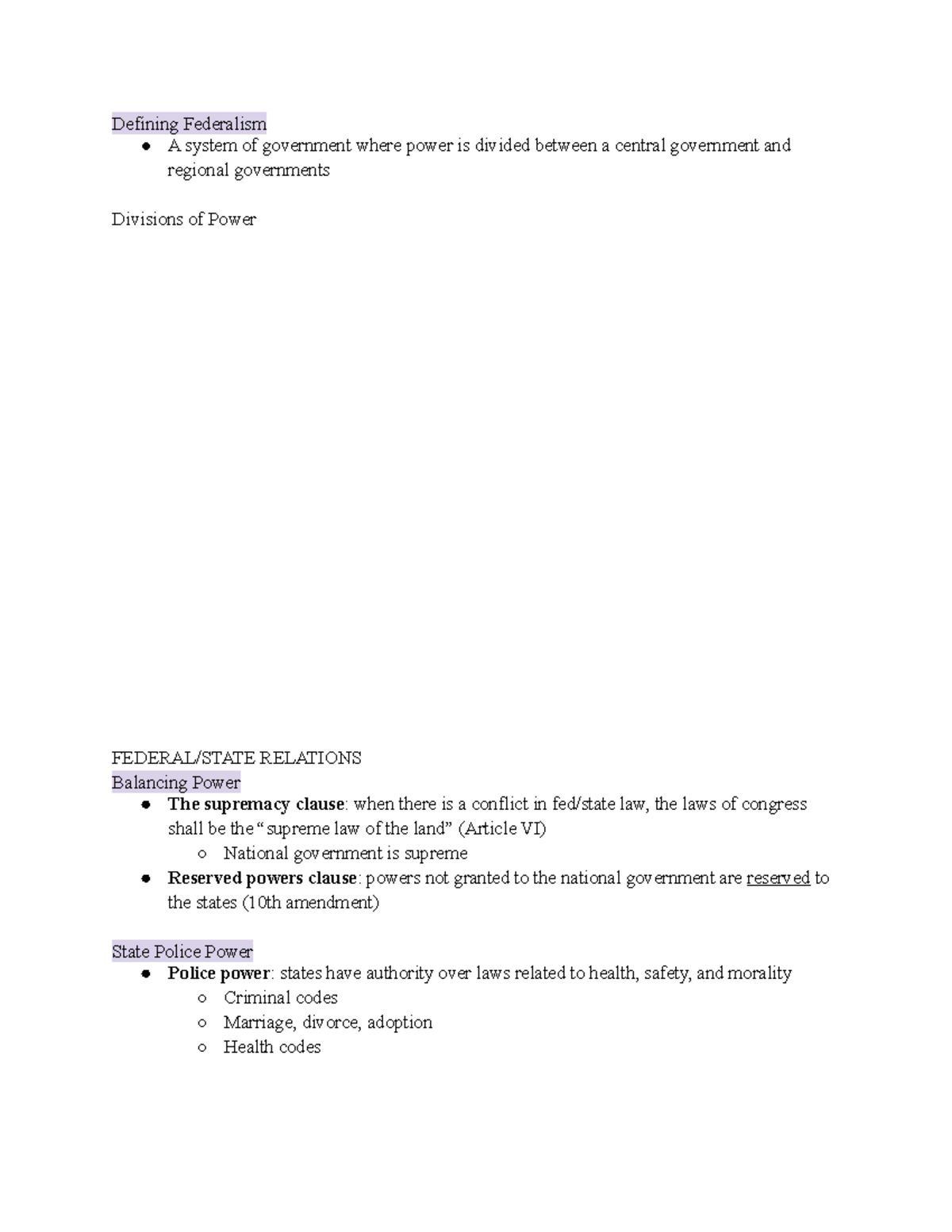 CH3 American Federalism - Defining Federalism A system of government ...