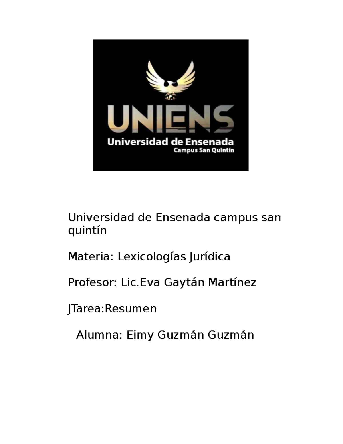 Terminología científica técnica 222 - Universidad de Ensenada campus ...