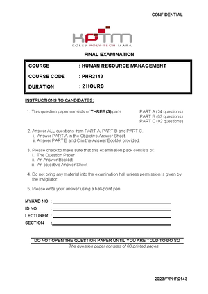 Industrial Training Report Human Resource AB201 Example - INDUSTRIAL ...