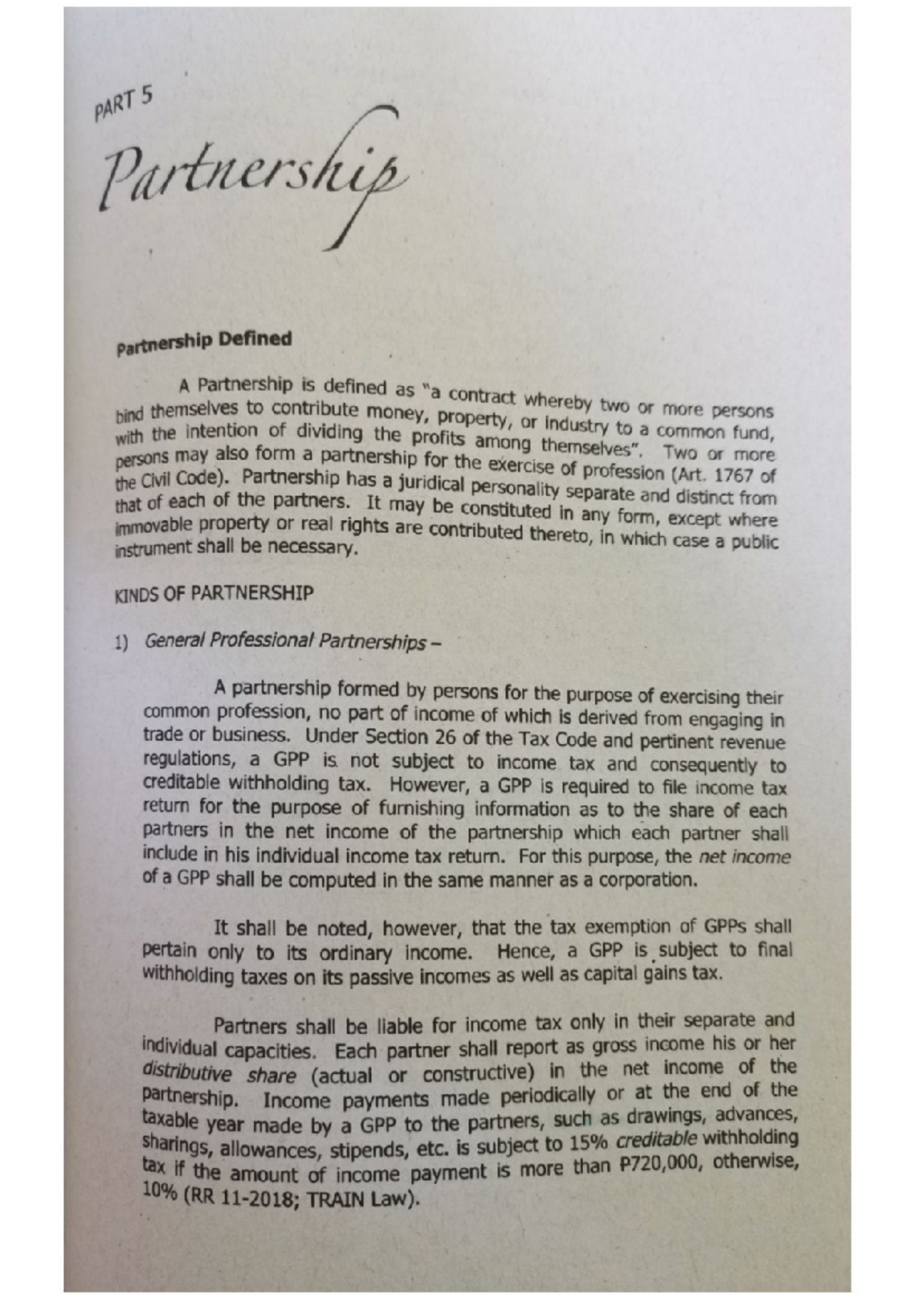Module 14 - Partnership - taxation - Studocu