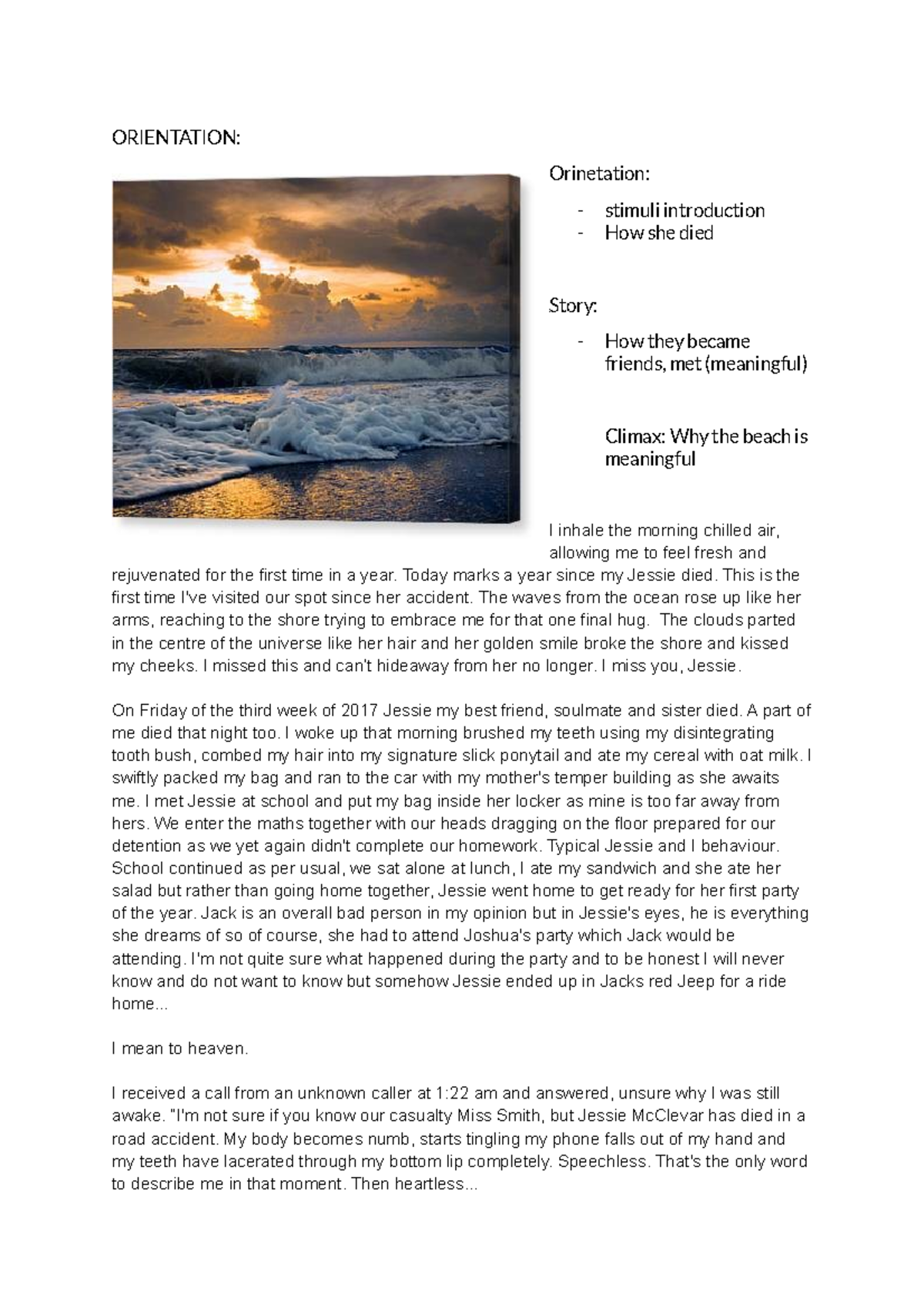 Ocean themed story - good reocurce - ORIENTATION: Orinetation ...