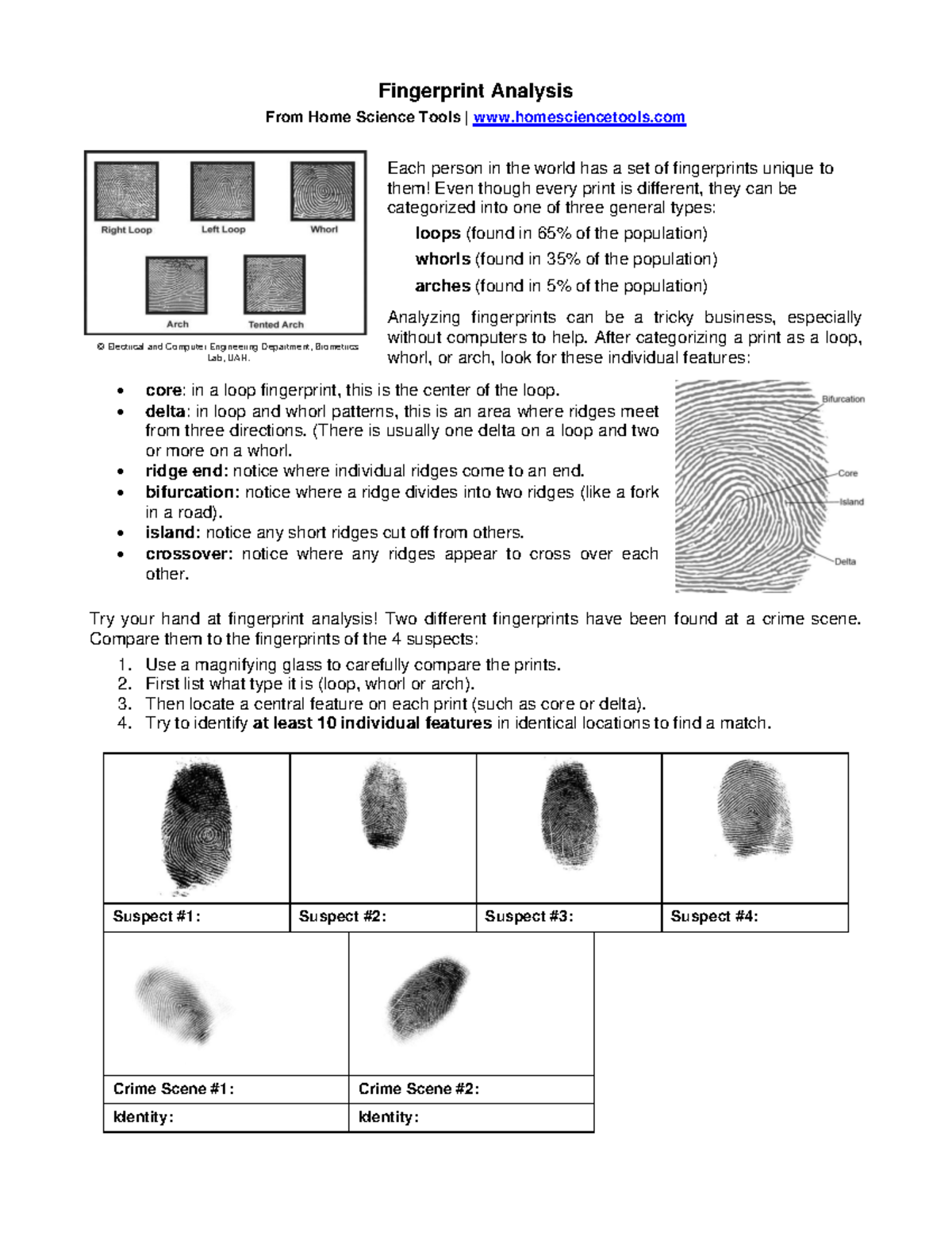 Fingerprint Analysis - Past Exams - © Electrical and Computer ...